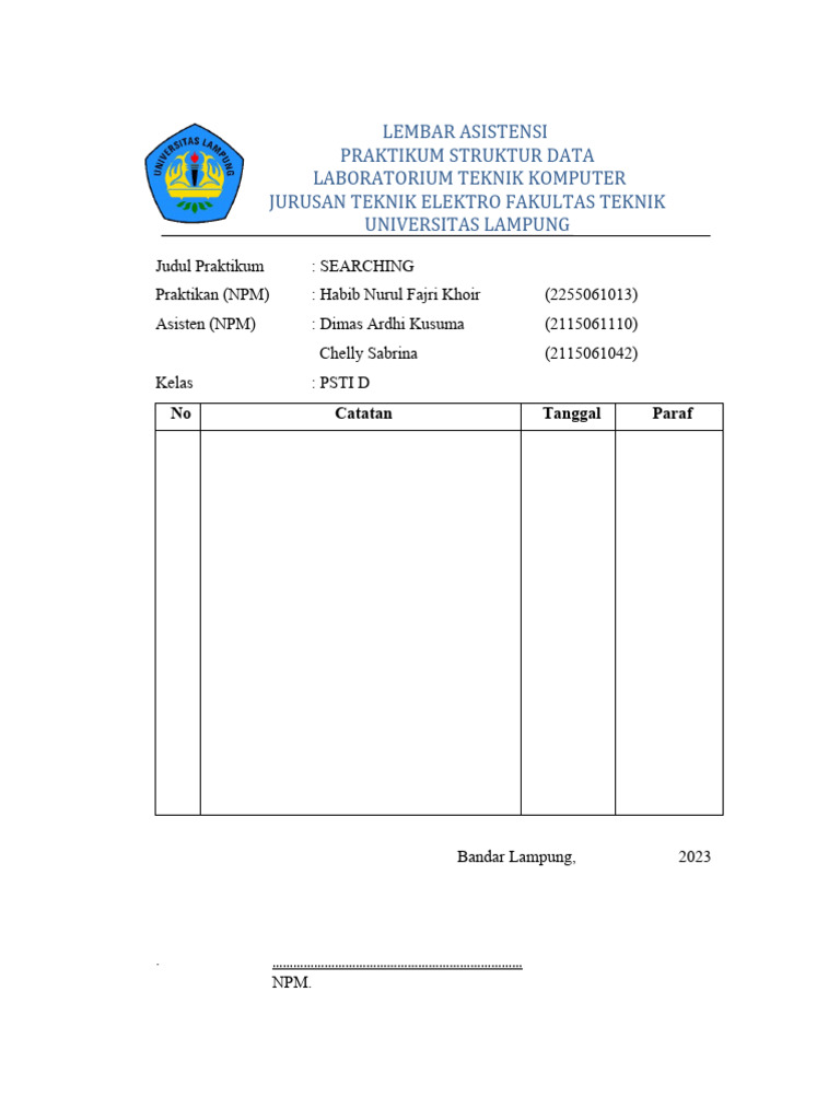 Praktikum Searching: Sequential & Binary | PDF