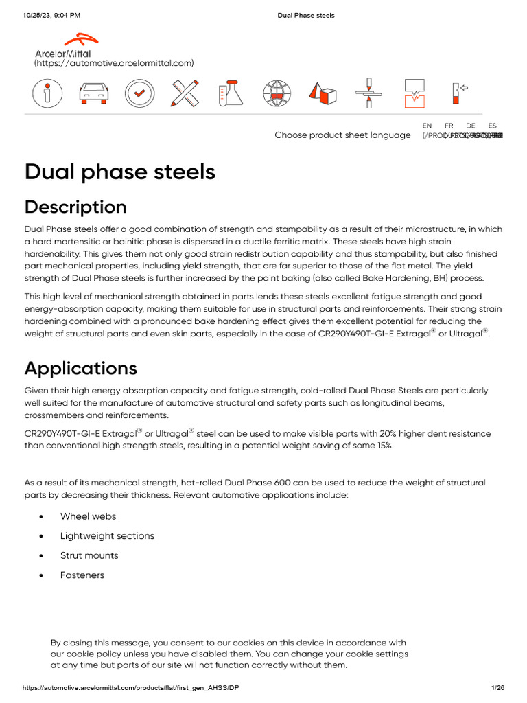 Dual Phase Steels | Download Free PDF | Fatigue (Material) | Strength ...