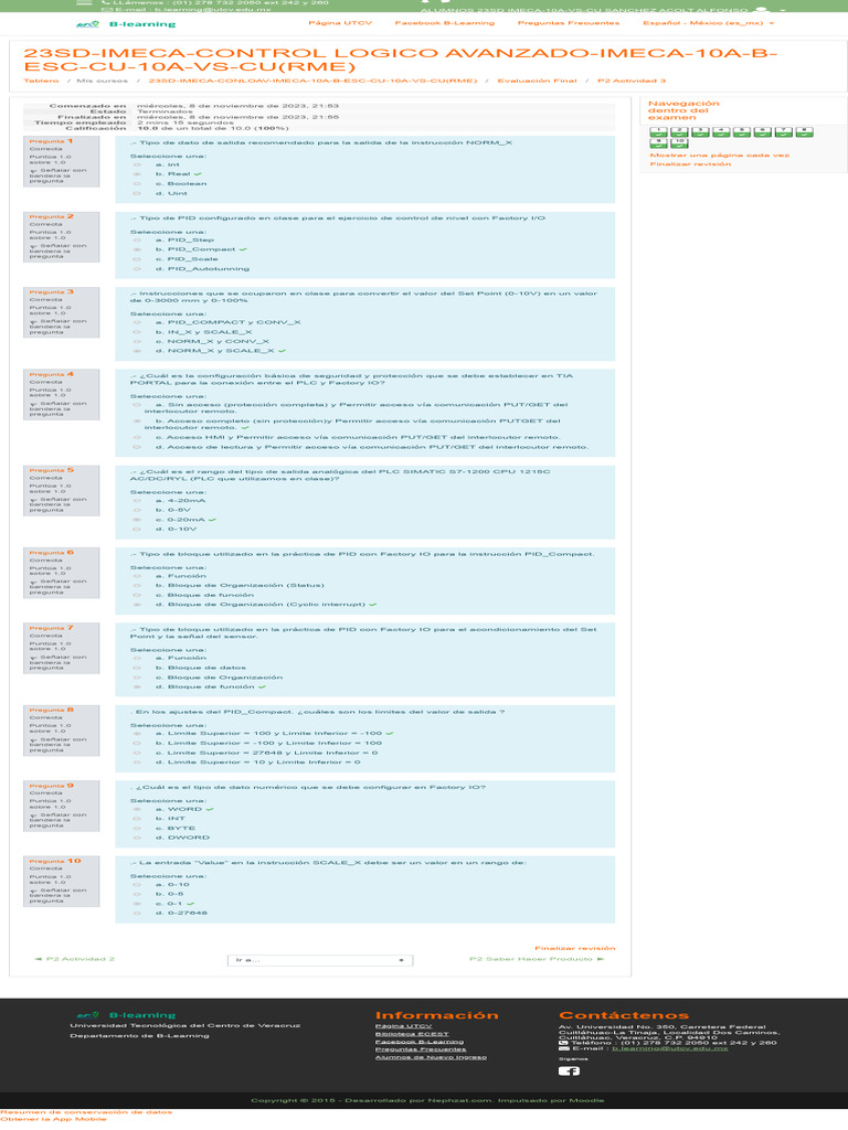 P2 Actividad 3 10 Controlador Logicos Avanzados | PDF | Ciencias de la ...