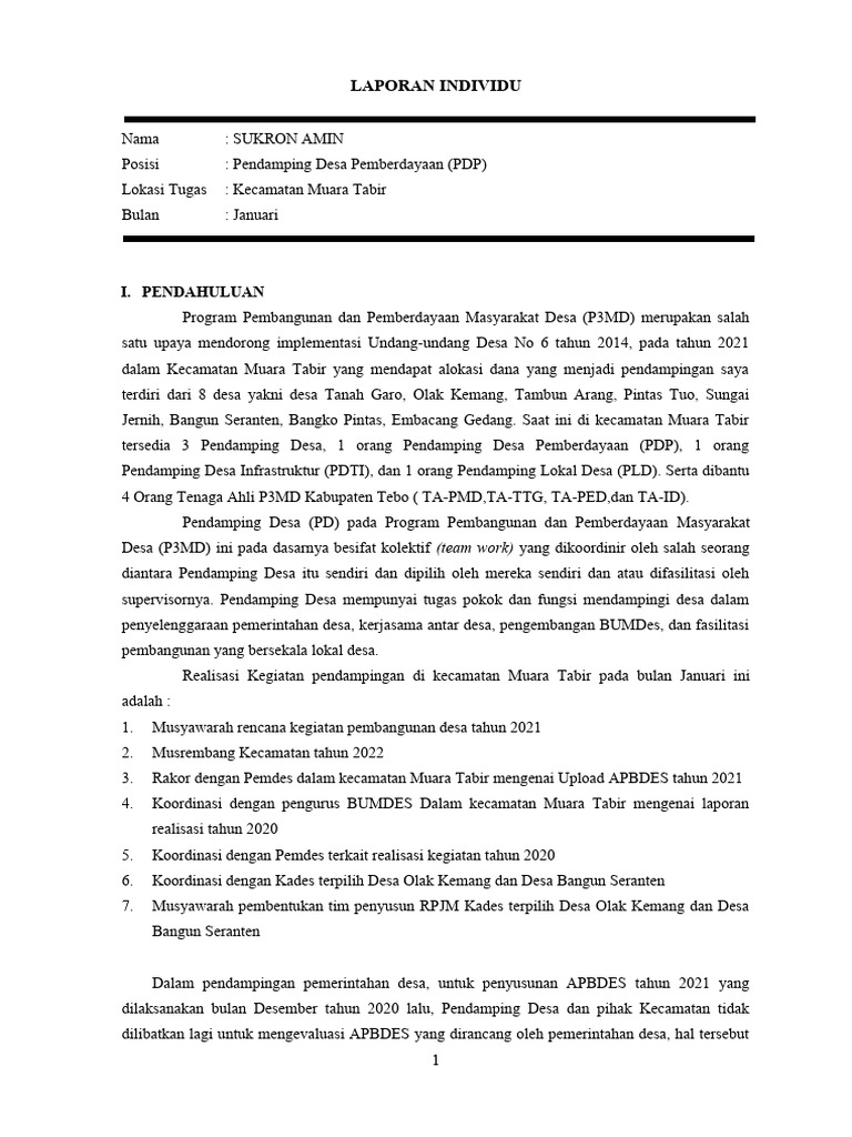 02. Laporan Individu PDP (1) | PDF
