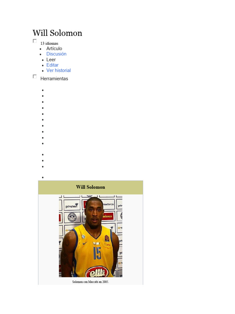 Will Solomon | PDF | Deportes | Equipos de baloncesto