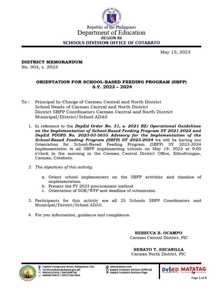 NS Memo | PDF | Government | Public Administration