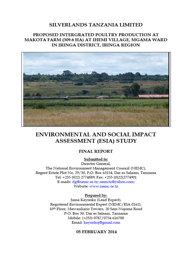 ESIA Report Makota | PDF | Climate Change Mitigation | Environmental ...