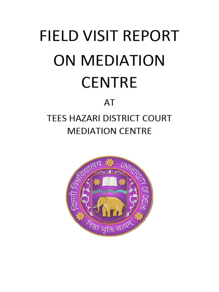 Field Visit Report Sana | PDF | Mediation | Alternative Dispute Resolution