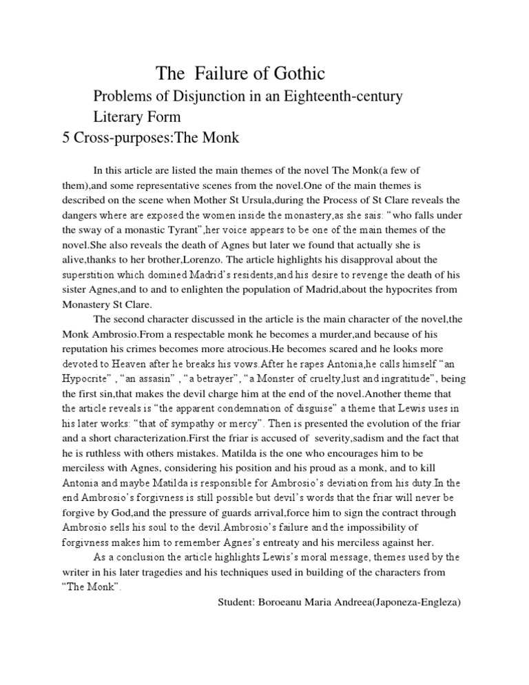 The Failure of Gothic | PDF