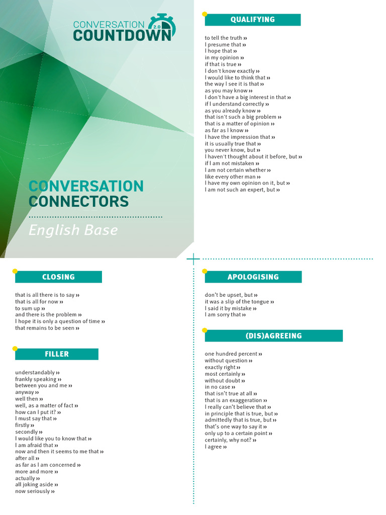99 Conversational Connectors | PDF