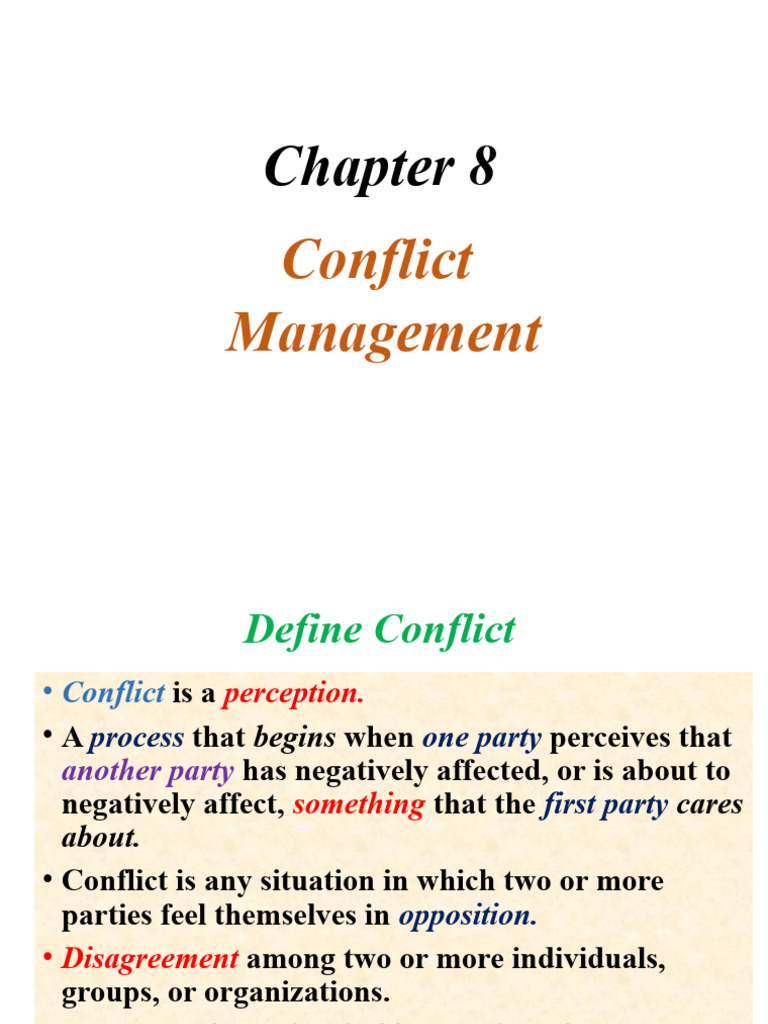 Confilct MGMT | PDF | Negotiation | Conflict (Process)