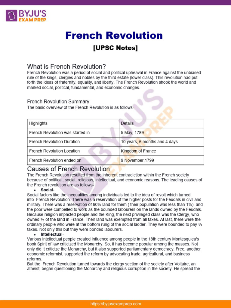 french_revolution_upsc_notes_21 | PDF | French Revolution | Democracy