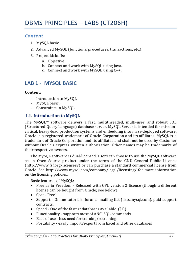 Thuc Hanh Dbms Ct237 Part1of3 en | PDF | My Sql | Databases