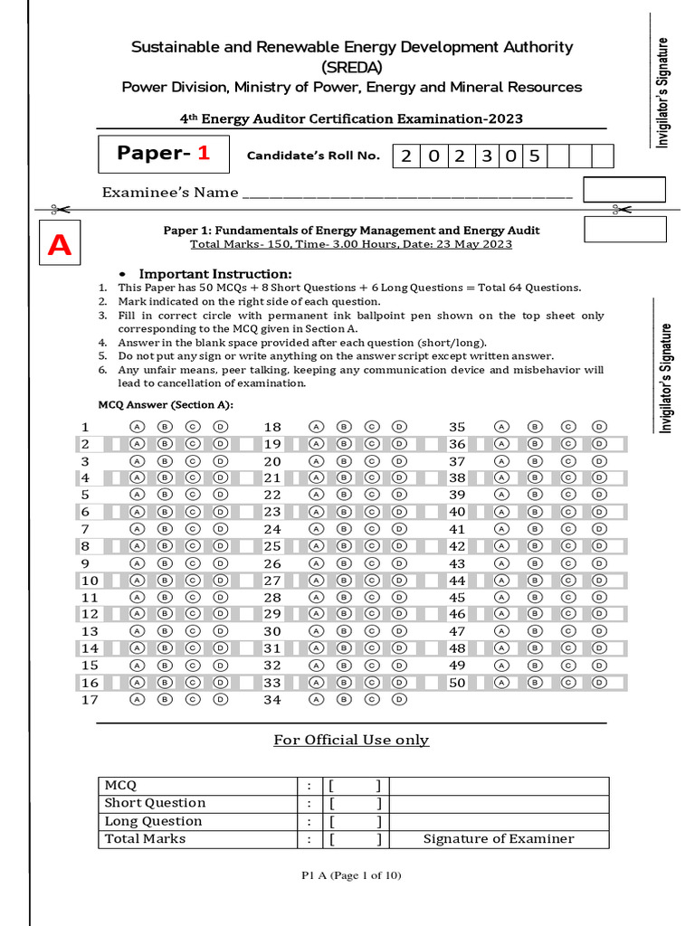 4th Exam Paper | PDF | Fuel Cell | Coal