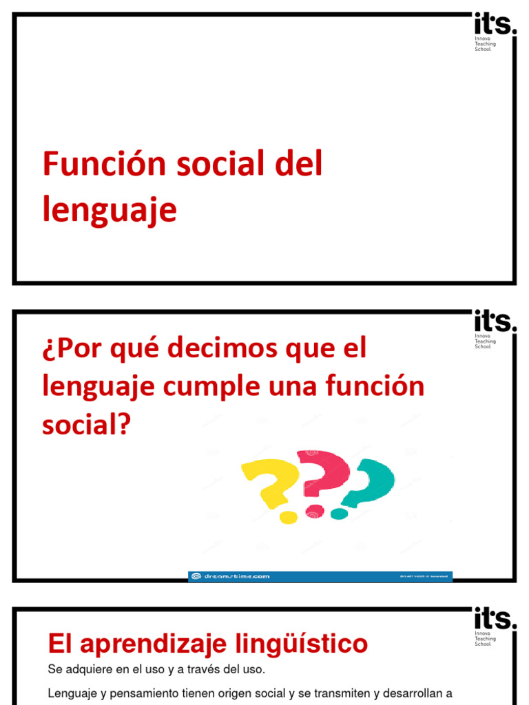 Función social del lenguaje | PDF | Lingüística | Aprendizaje