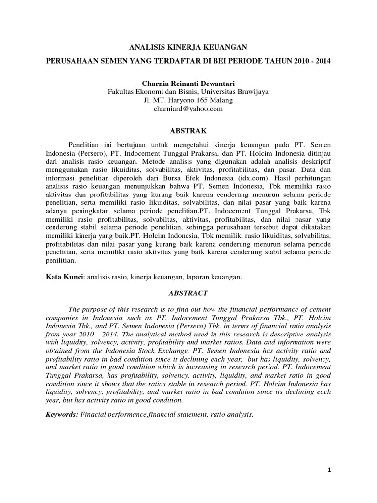 Analisis Rasio | PDF