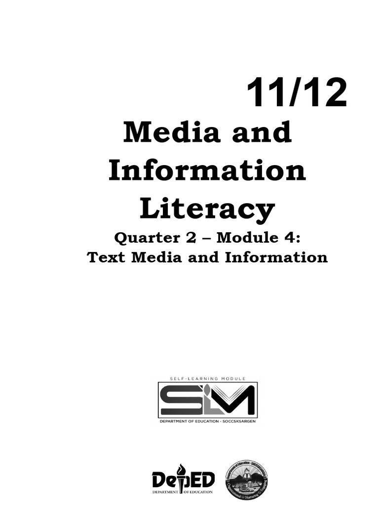 MIL - Q1 - Text & Media Information | PDF | Typefaces | Mass Media