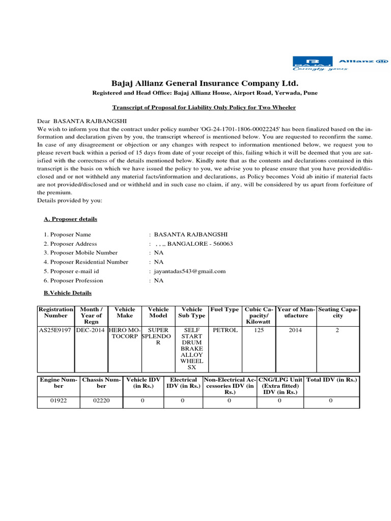 Og 24 1701 1806 0002224 | PDF | Insurance | Vehicles