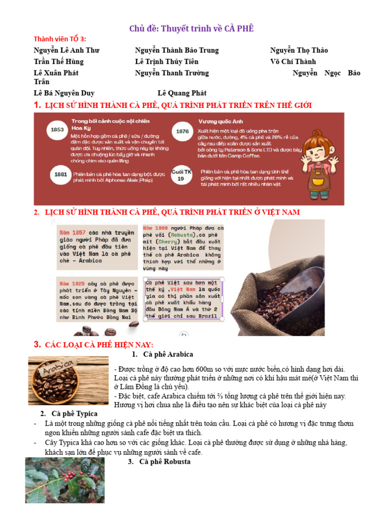Thuyết Trình Cà Phê | PDF