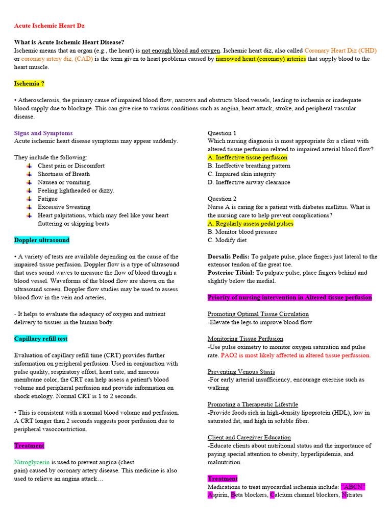 NCM 118 L 3rd Exam | PDF | Shock (Circulatory) | Ischemia