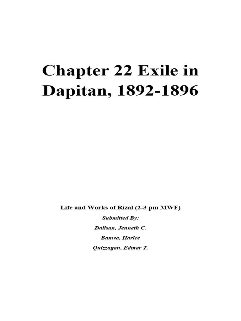 Chapter 22 Exile in Dapitan - 021836 | PDF