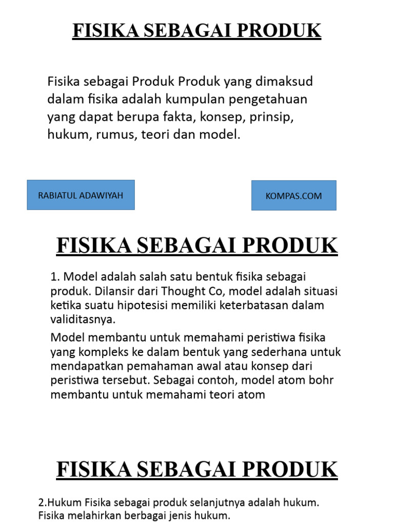 Fisika Sebagai Produk | PDF