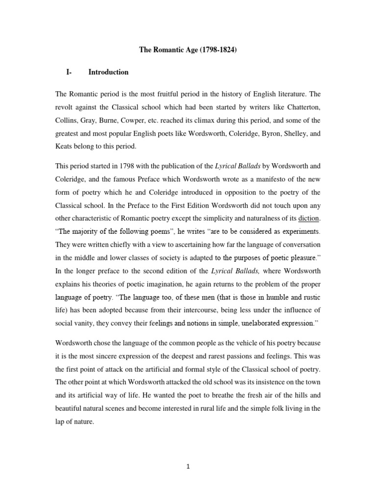 The Romantic Age | PDF | Romanticism | William Wordsworth
