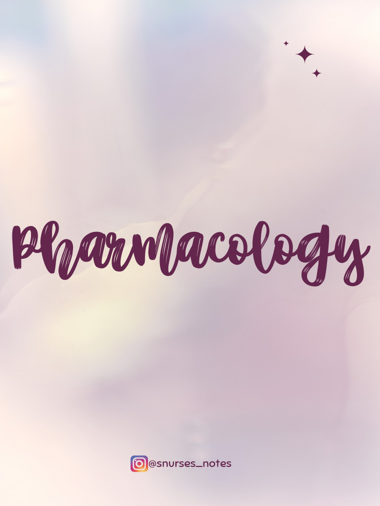 PHARMACOLOGY | Download Free PDF | Pharmacology | Pharmacokinetics