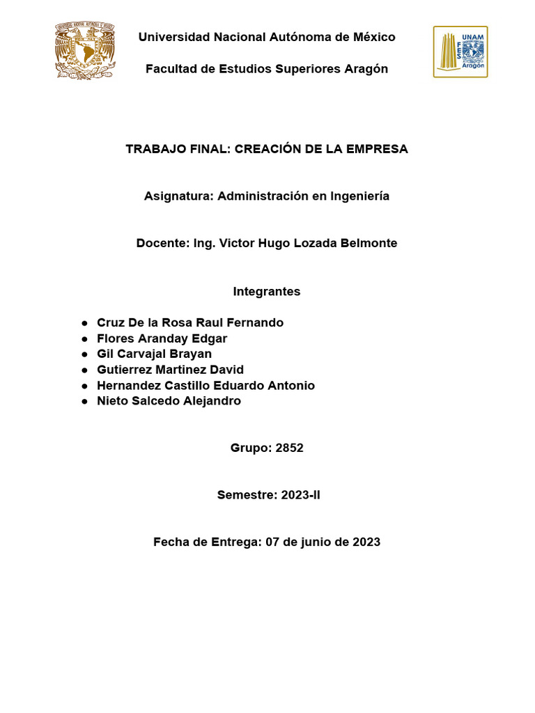 Proyecto Final Administracion | PDF | Business | Soporte técnico