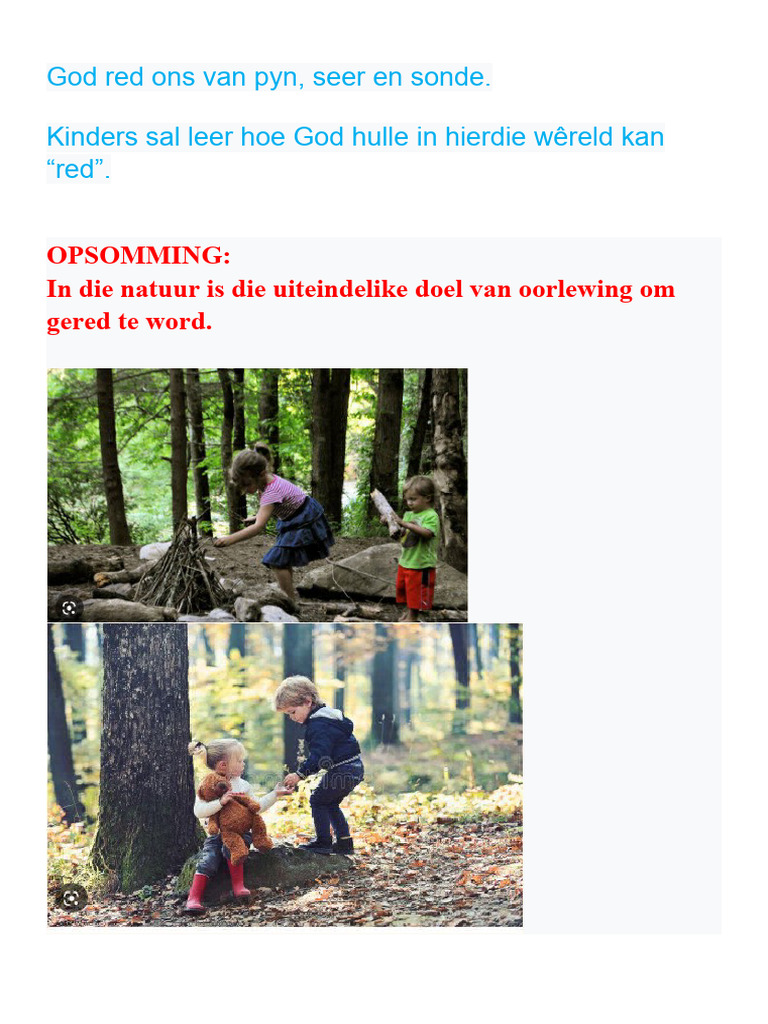 God Red Ons Van Pyn, Seer en Sonde. | PDF