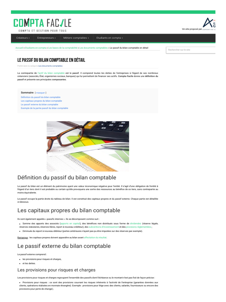 Comprendre le passif du bilan comptable | PDF | Capitaux propres ...