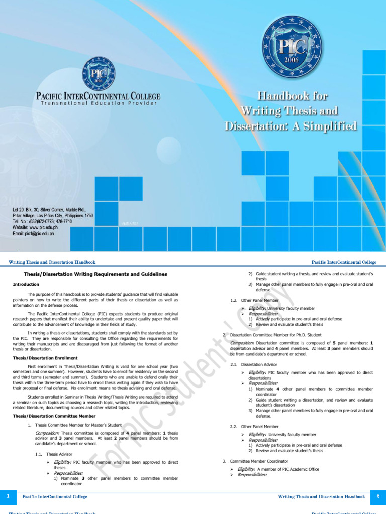 TD-Guidebook ver.2017DV | PDF | Thesis | Written Communication