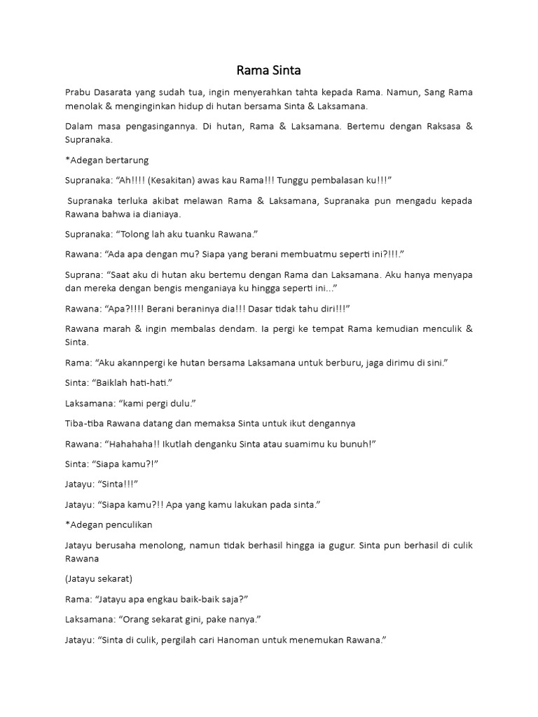 Naskah Rama Sinta | PDF