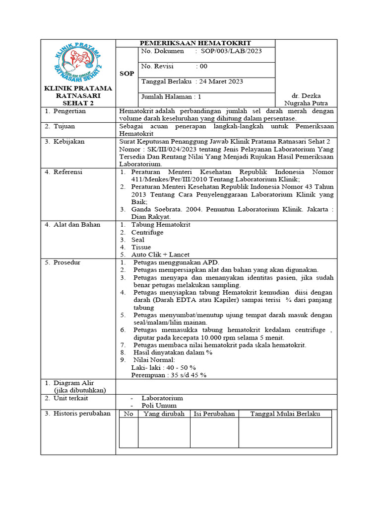 3 SOP Pemeriksaan HT | PDF
