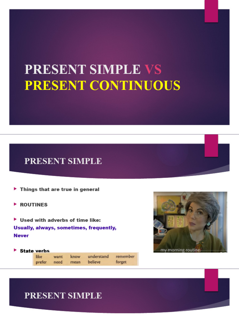 Present Simple Vs Present Continuous Last Modif | PDF | Linguistics | Morphology