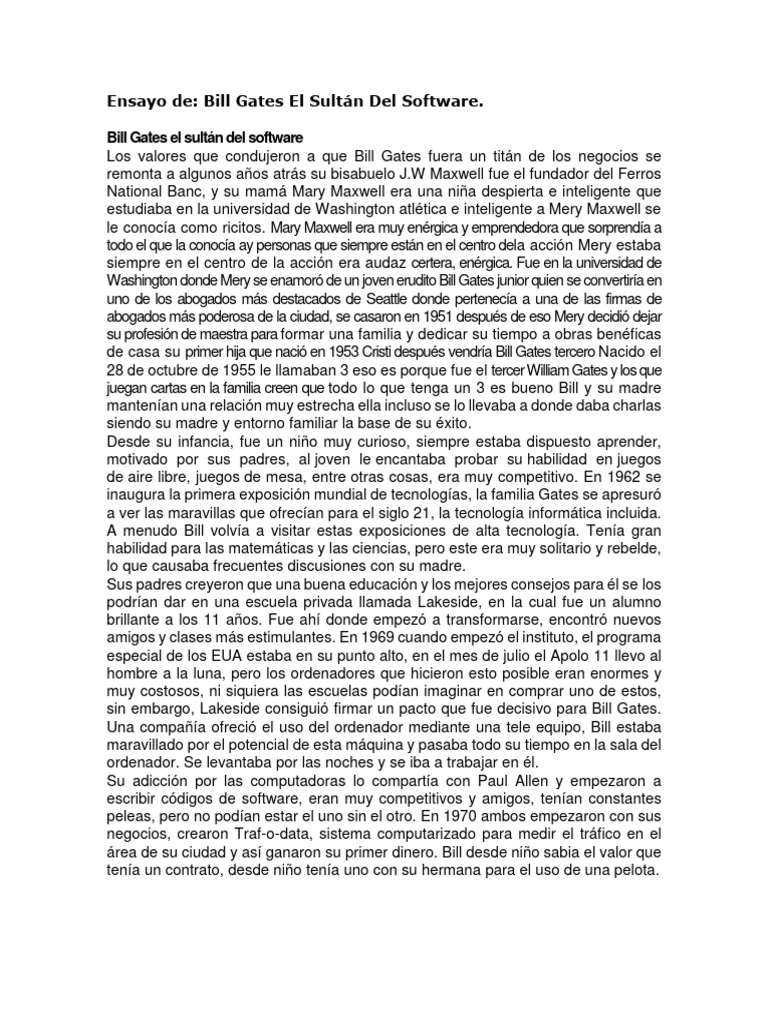 Bill Gates: El Sultán del Software | PDF | Compatibles con PC Ibm ...