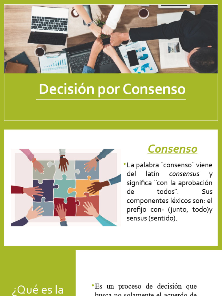 Decisión Por Consenso | PDF | Toma de decisiones por consenso