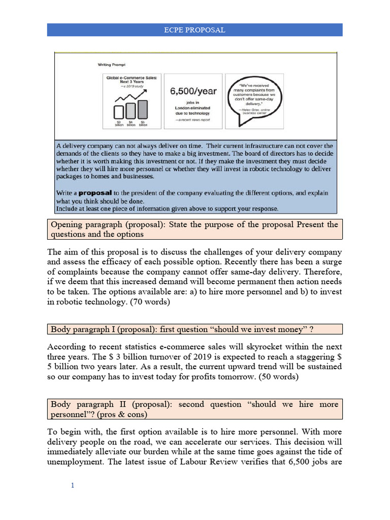 Ecpe Proposal | PDF | Labor | Business