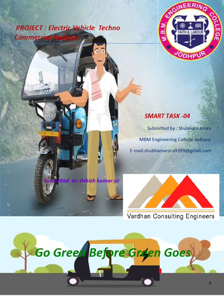 PROJECT _ Techno-Commercial Analysis of case study of Electrical Auto-Rickshaw | PDF | Air ...