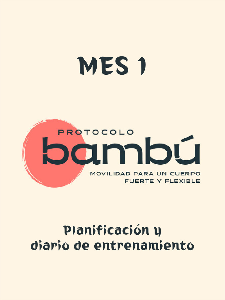 Protocolo Bamb Mes 1 | PDF | Ciencia deportiva | Anatomía humana