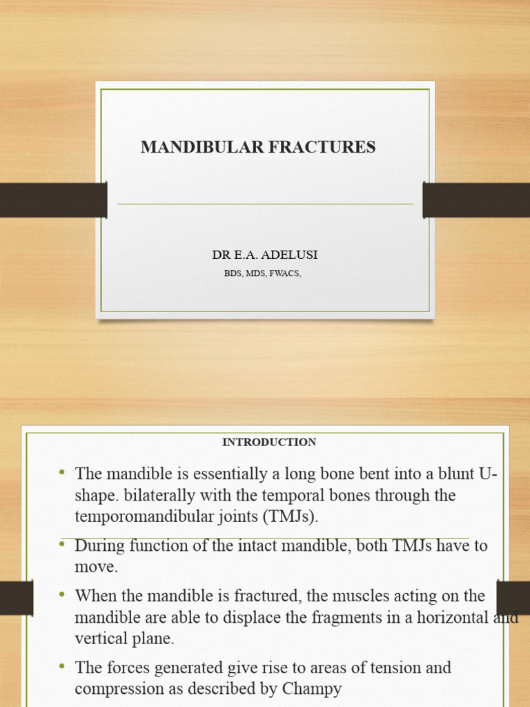 Mandibular Fractures P | PDF | Musculoskeletal System | Human Anatomy