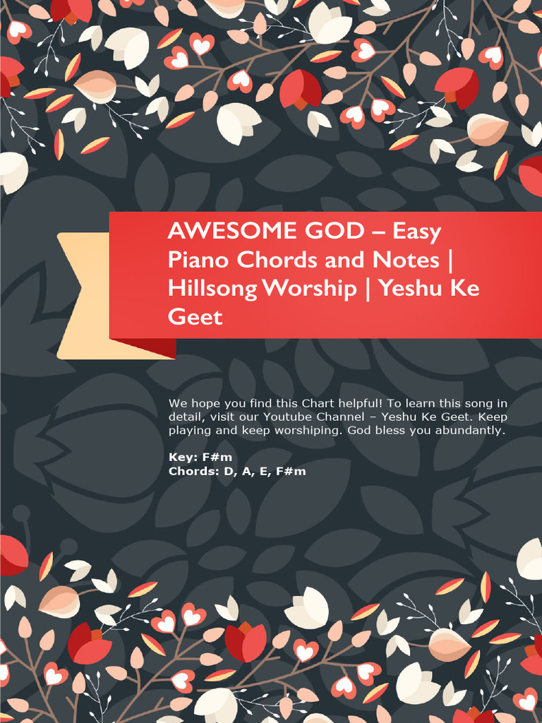 Awesome God Piano Chords & Notes | PDF