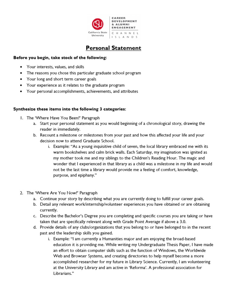 personal-statement-worksheet (1) | PDF | Libraries | Experience