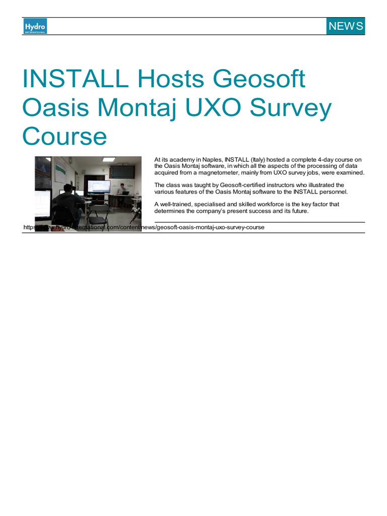 Geosoft Oasis Montaj Uxo Survey Course | PDF | Art
