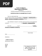 CS Form No. 4 Revised 2025 Certification of Assumption To Duty | PDF