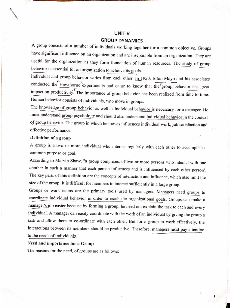 MOB 5 (Group Dynamics) | PDF