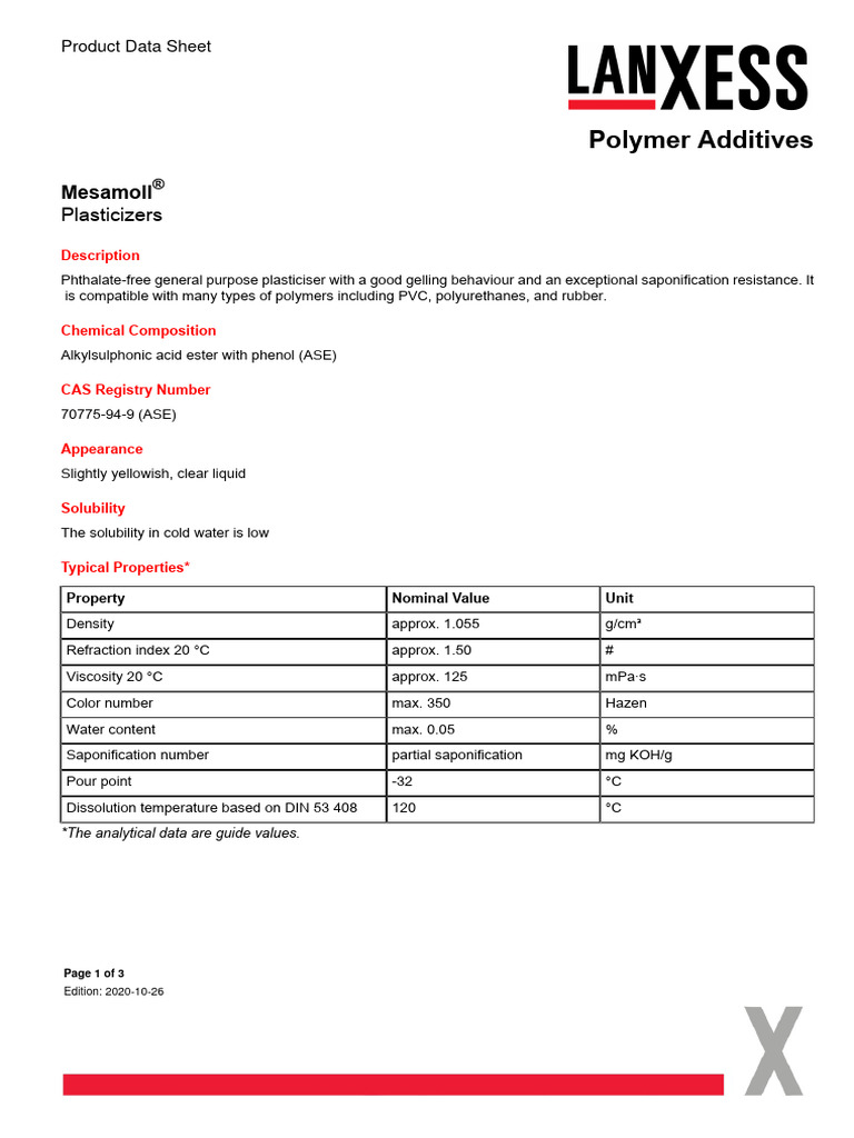 Mesamoll | PDF | Polyvinyl Chloride | Polyurethane