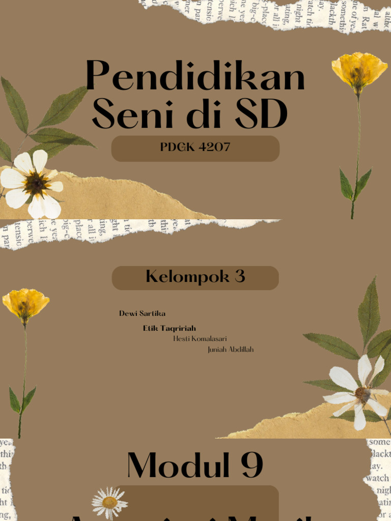 Pend - Seni Modul 9 - Kelompok 3 | PDF