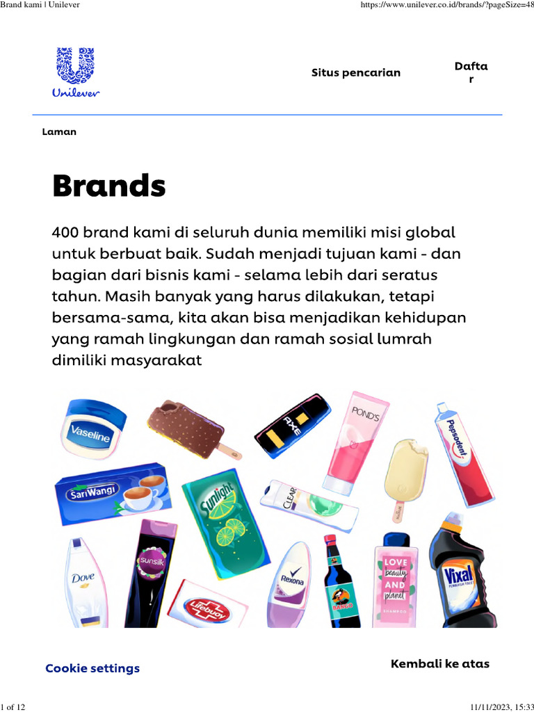 Brand Kami - Unilever, Brand Unilever Yang Harus Di Boikot | PDF