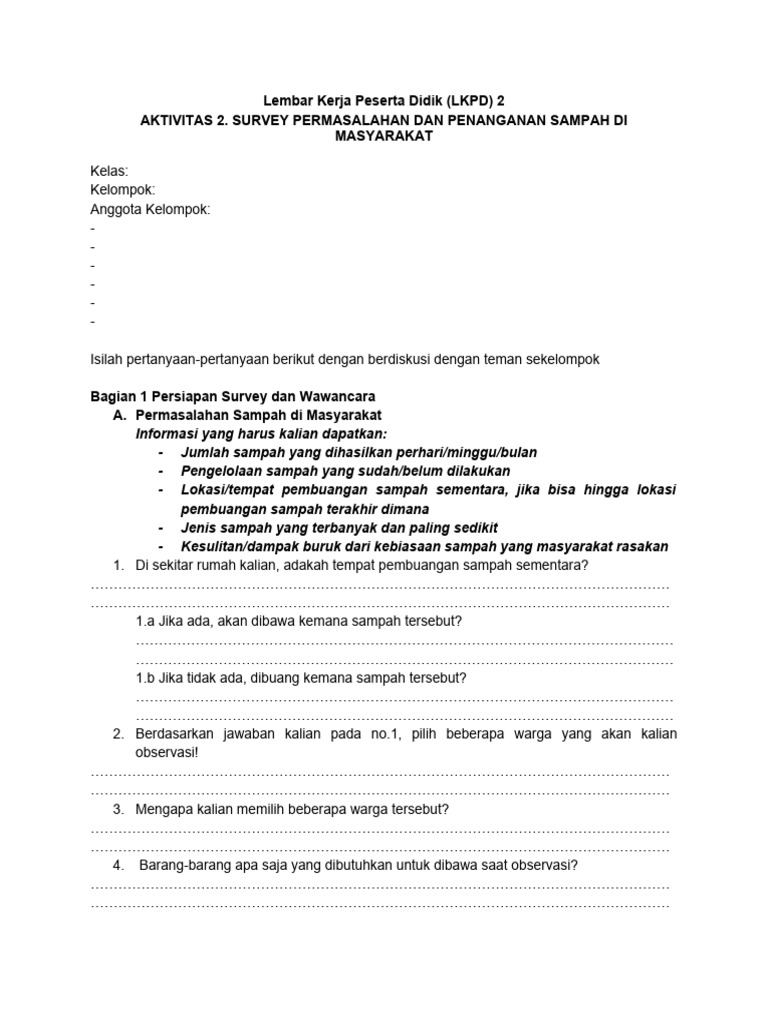 Lembar Kerja Peserta Didik (LKPD) 2 | PDF | Game & Aktivitas