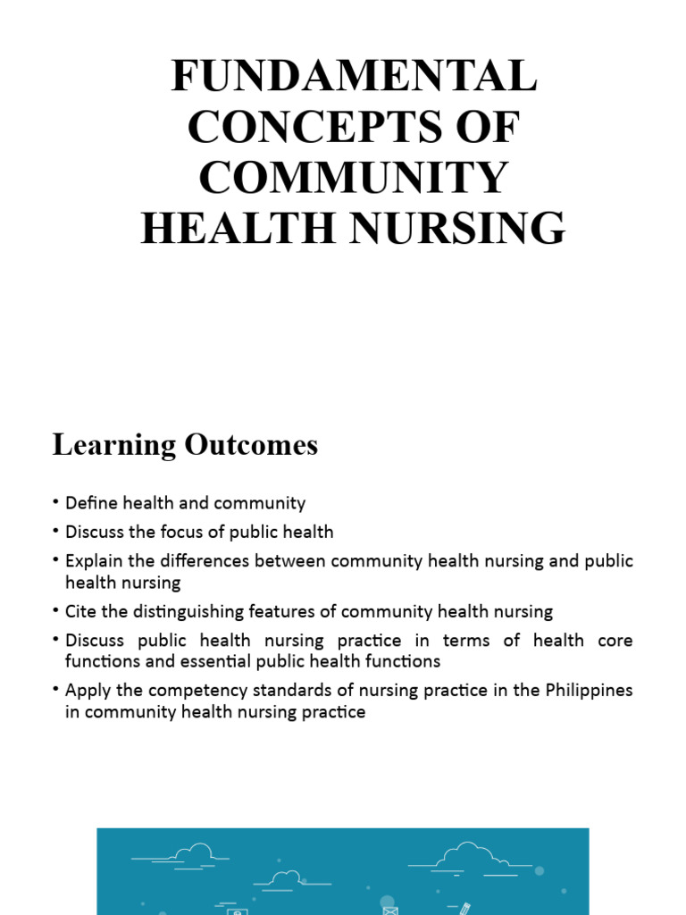 Fundamental Concepts of Community Health Nursing | PDF | Mental Health ...