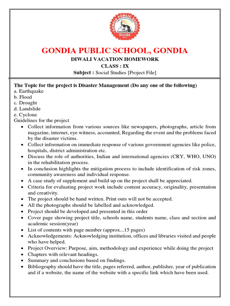 Class 9 Project | PDF