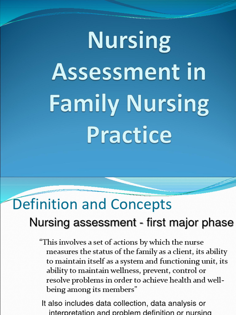 Nursing Assessment in Family Nursing Practice2 | PDF | Learning | Nursing