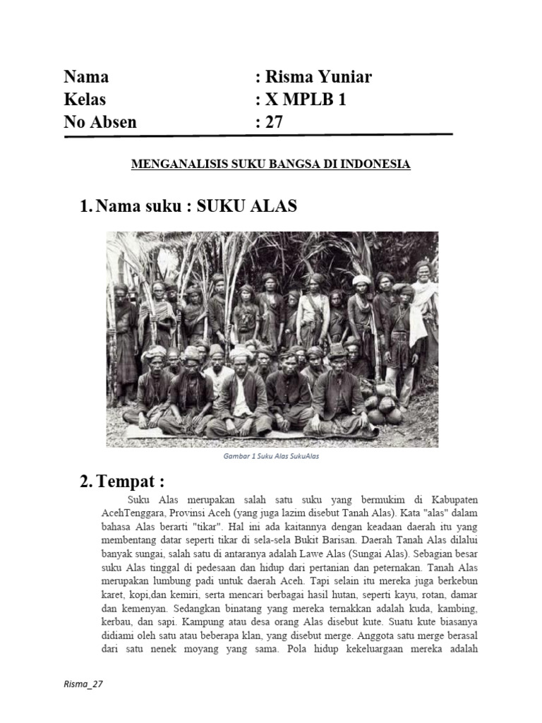 Kebudayaan Suku Alas di Aceh Tenggara | PDF | Ilmu Sosial